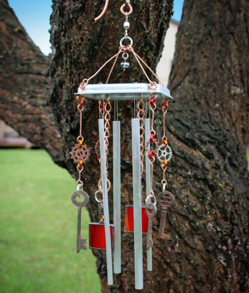 Wind Chime – “Steampunk Symphony” | Kris Art Glass
